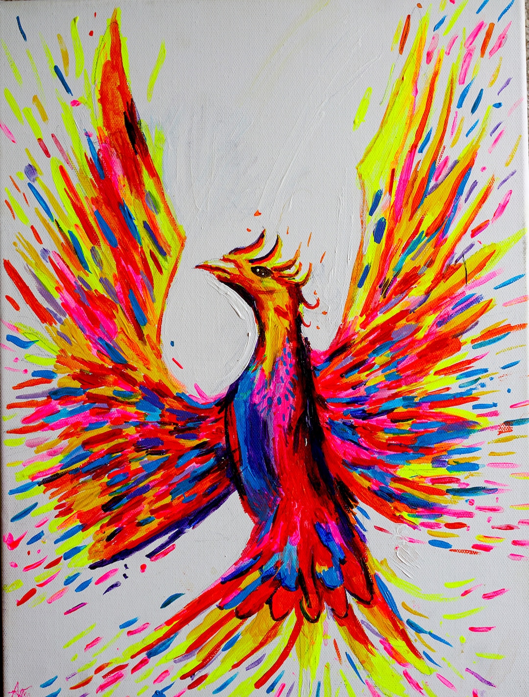 Limited Edition Print Phoenix Abstract Colourful Splash Impressionism ...