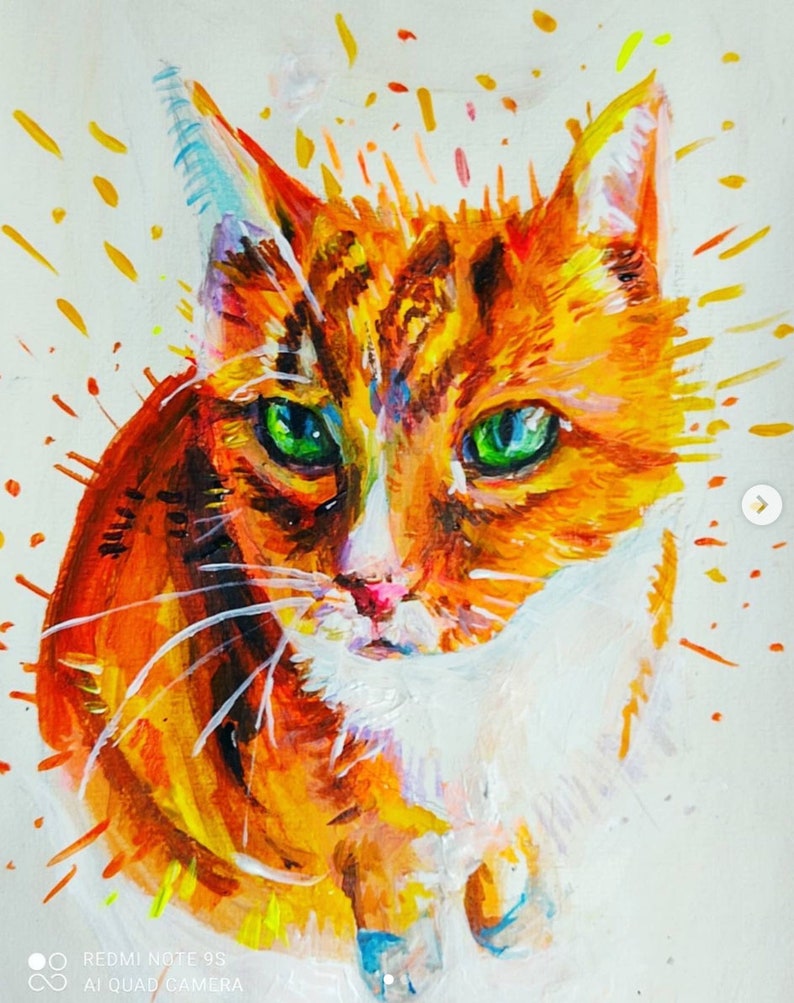 CUSTOM PET Painting Animal Art Portrait Pet Abstract Impressionism ...