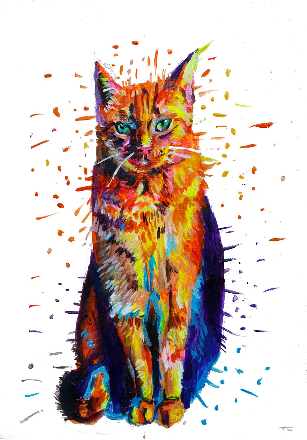 CUSTOM PET Painting Animal Art Portrait Pet Abstract Impressionism ...