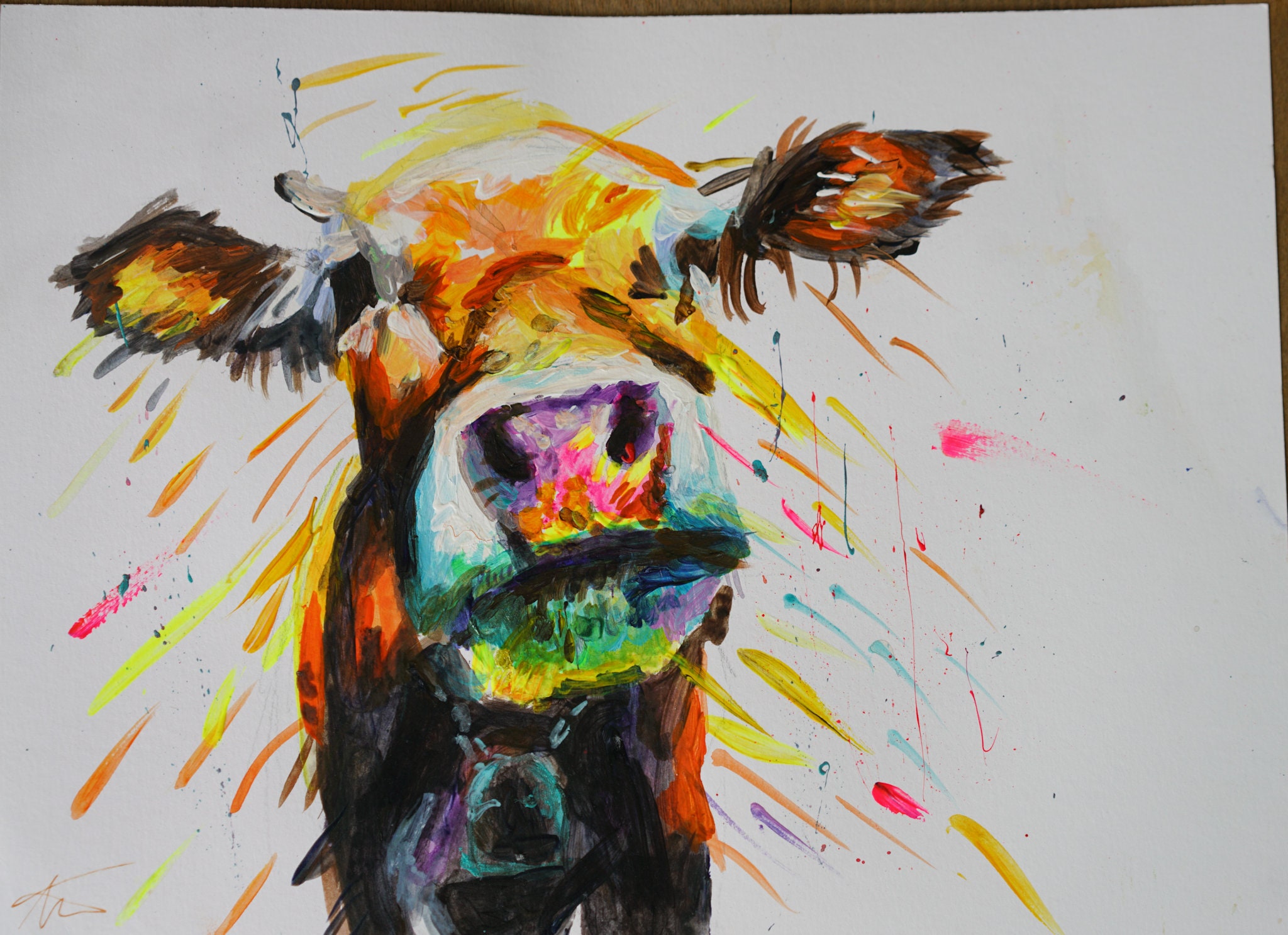 Abstract Cow Painting