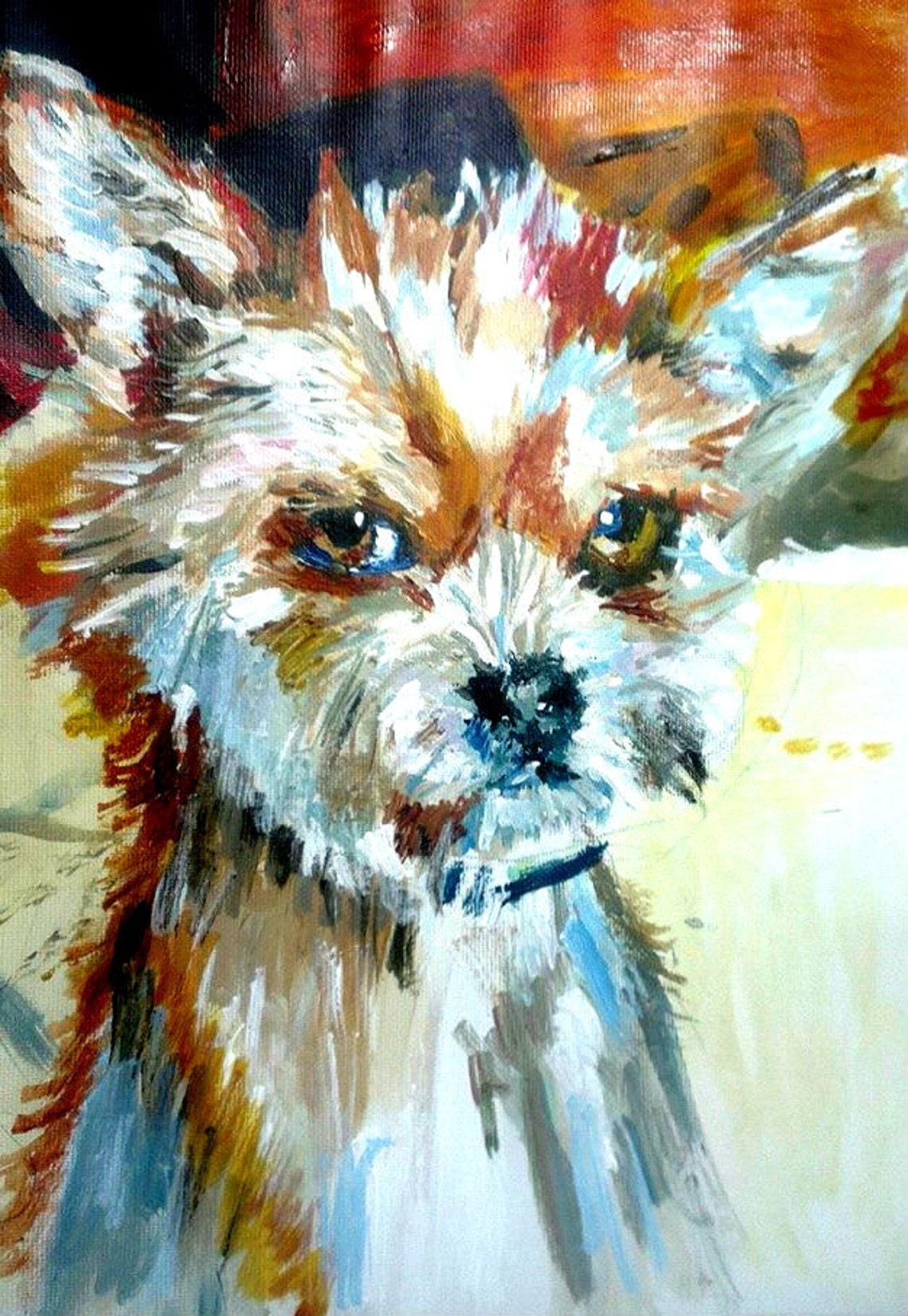 CUSTOM PET Painting Animal Art portrait pet abstract | Etsy