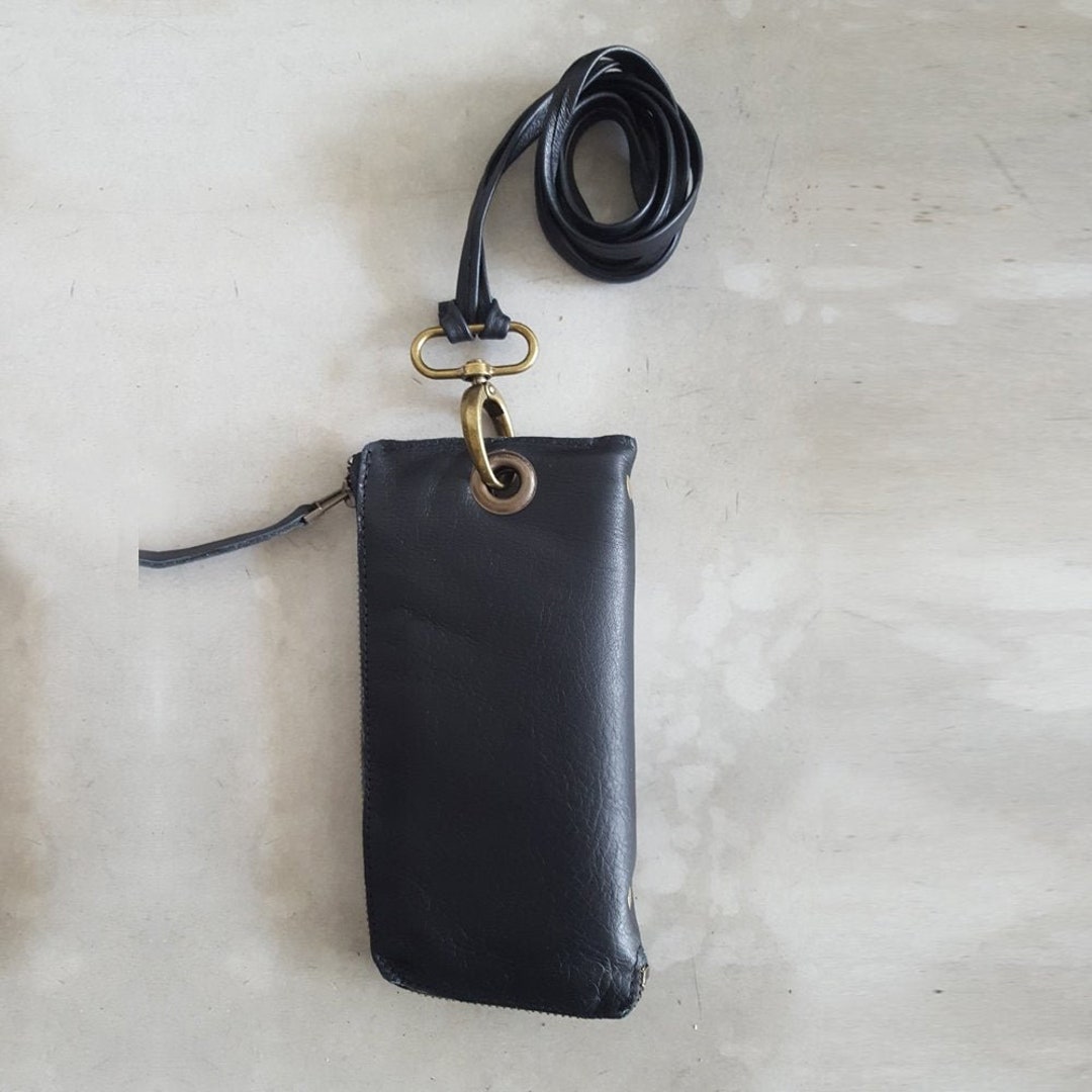 Travel Pouch Handmade Leather Case Hip Bag Crossbody Phone - Etsy