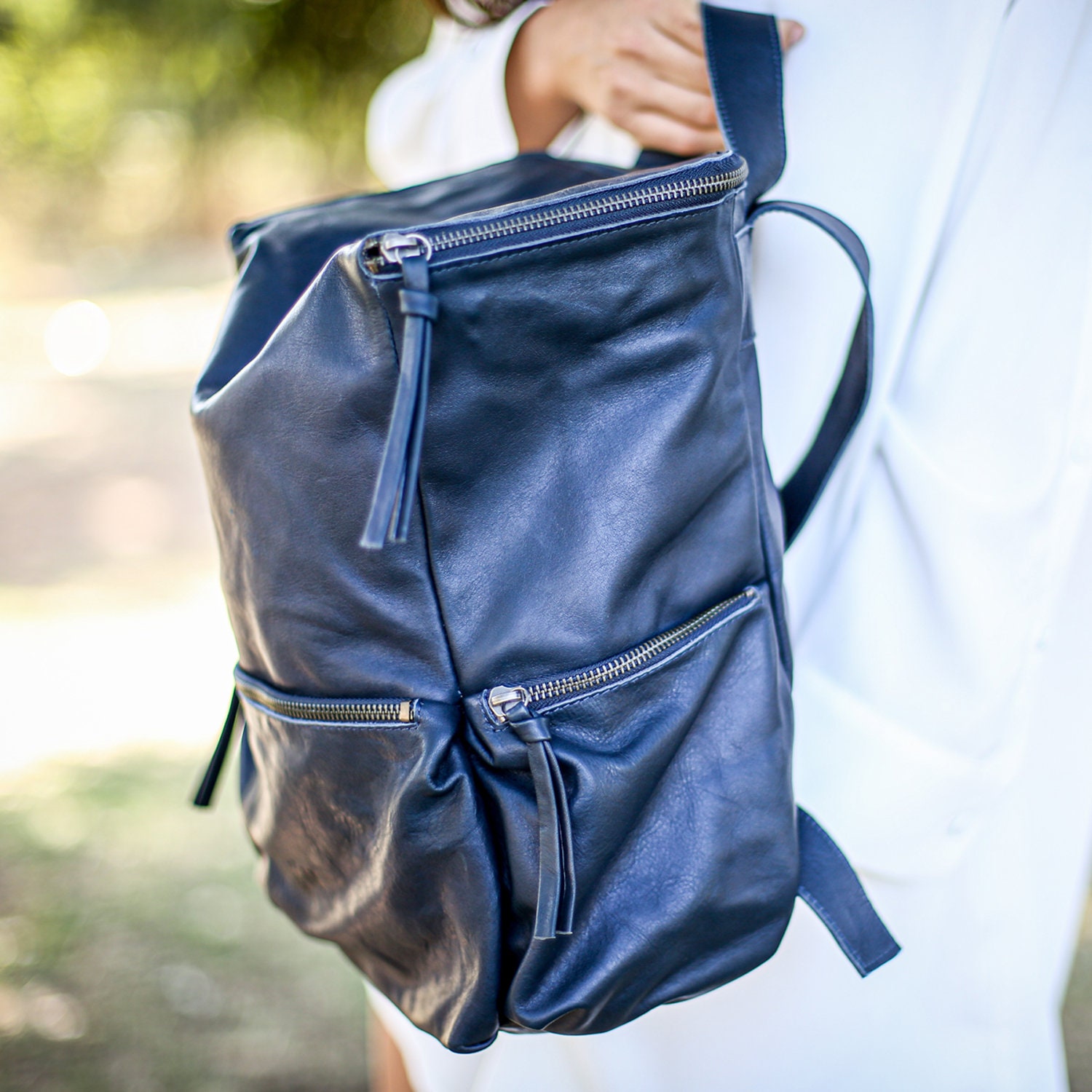 Handmade Leather Backpack Women Laptop Backpack Travel Bag | Etsy
