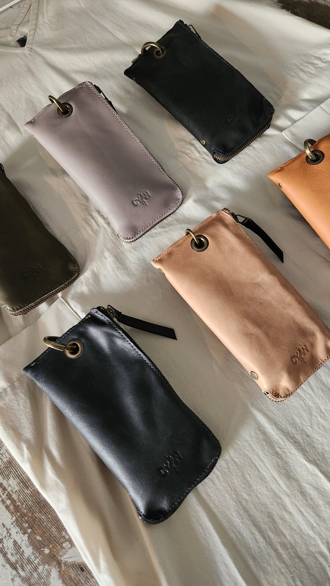 Leather Cell Phone Purse, Crossbody Phone Pouch, Leather Goods ...