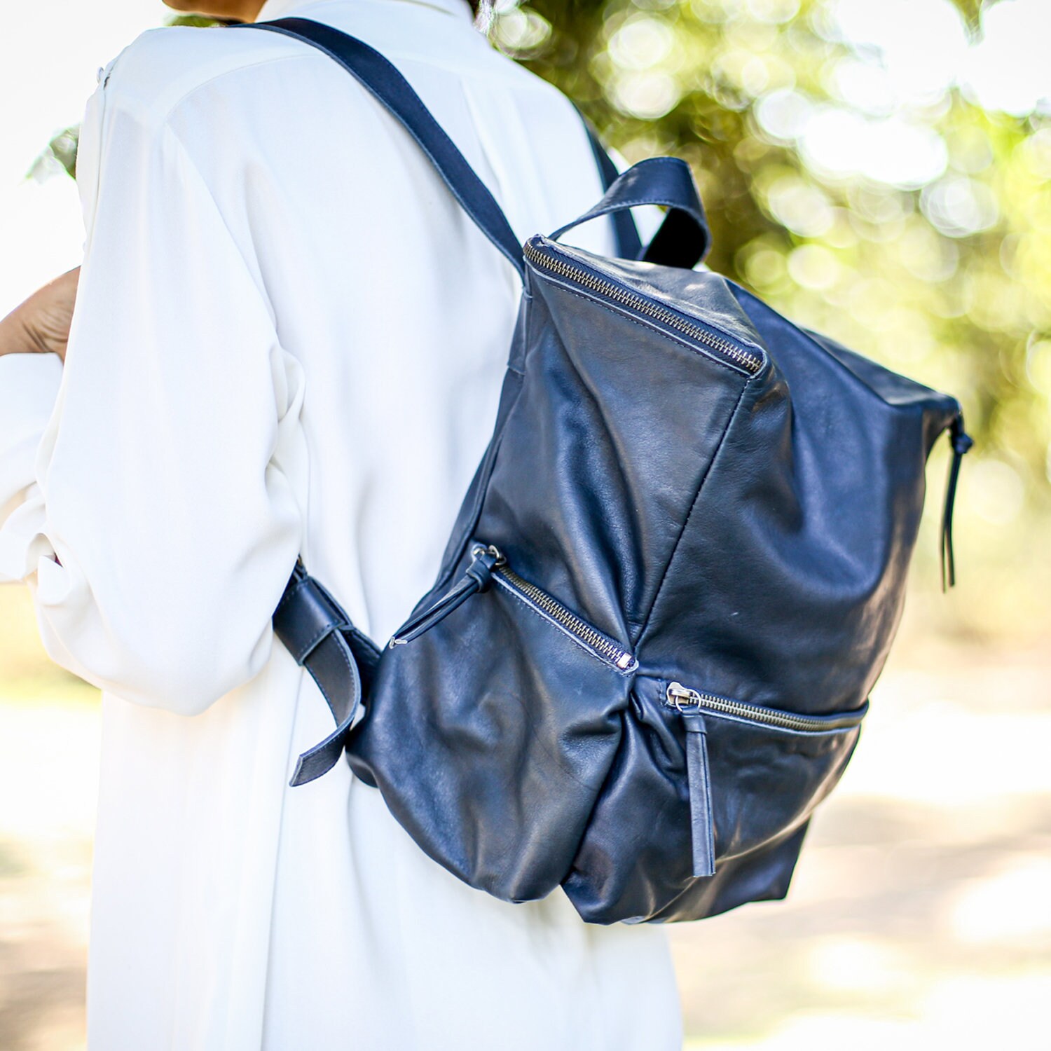 Handmade Leather Backpack Women Laptop Backpack Travel Bag | Etsy
