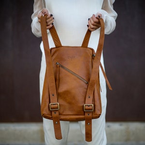 Mini Rucksack, Small Leather Backpack, Leather Purse, Leather Backpack ...