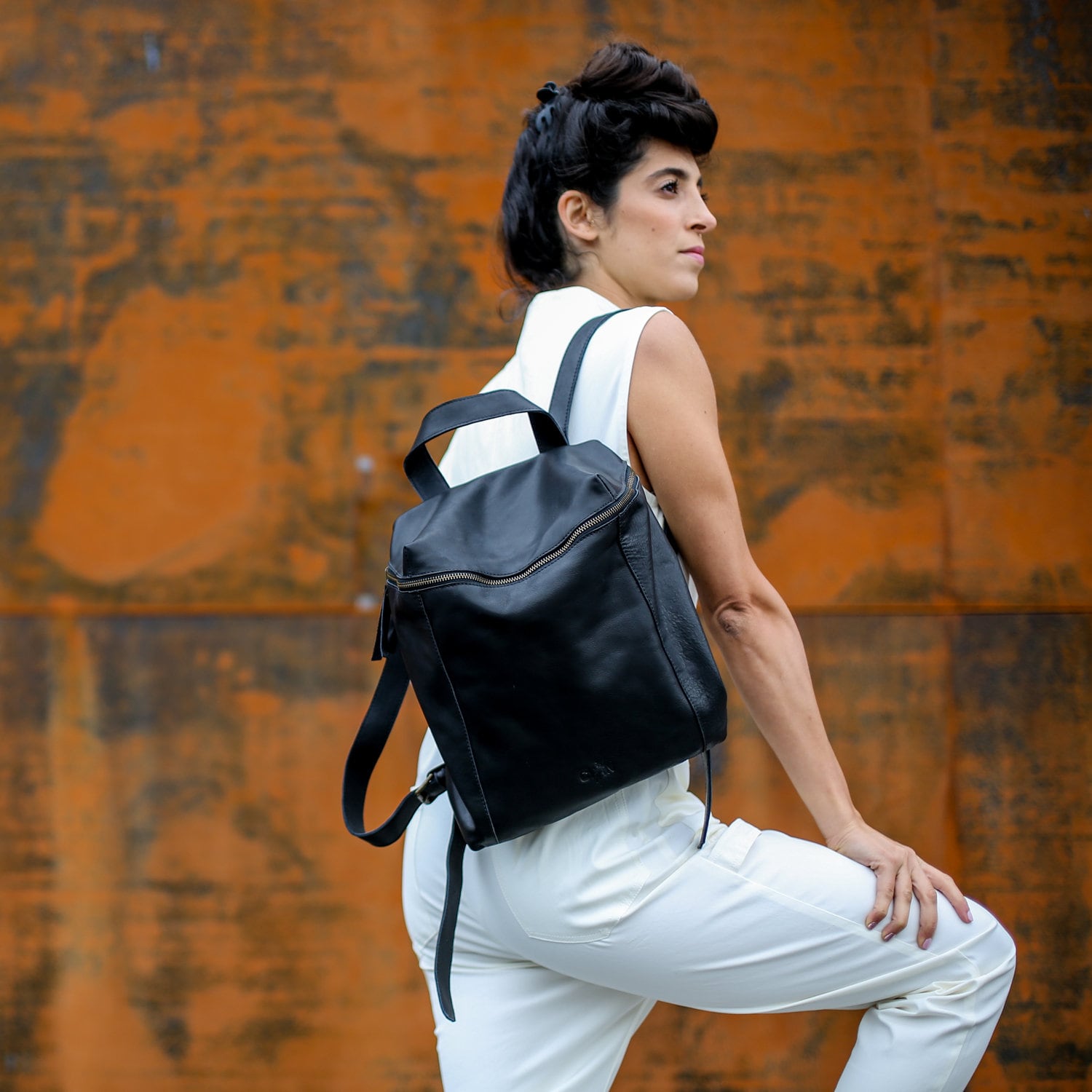 Soft Leather Backpack Small Backpack Purse Black Leather | Etsy