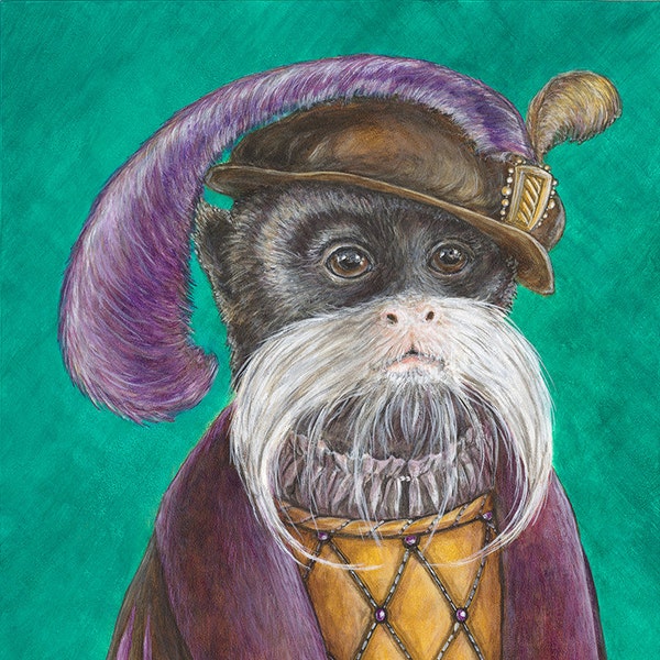 Monkey With Mustache - Etsy