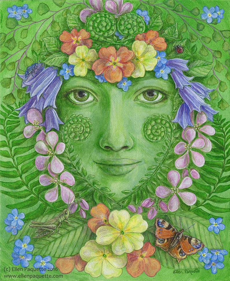May Queen Fine Art Limited Edition Giclee Print Goddess Earth Spirit ...