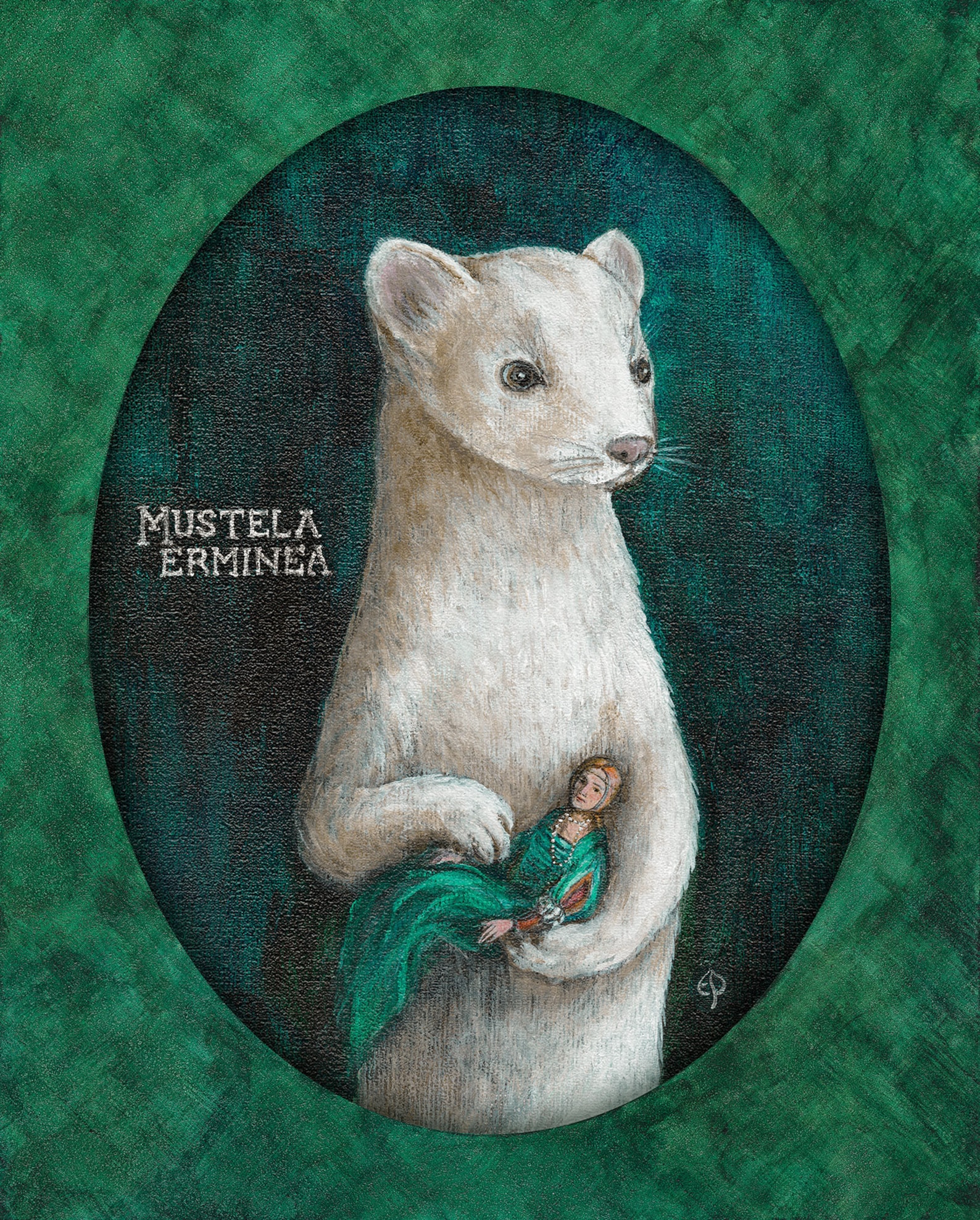 Ermine With a Lady Ermine Portrait Wild Animal Art Renaissance Style ...