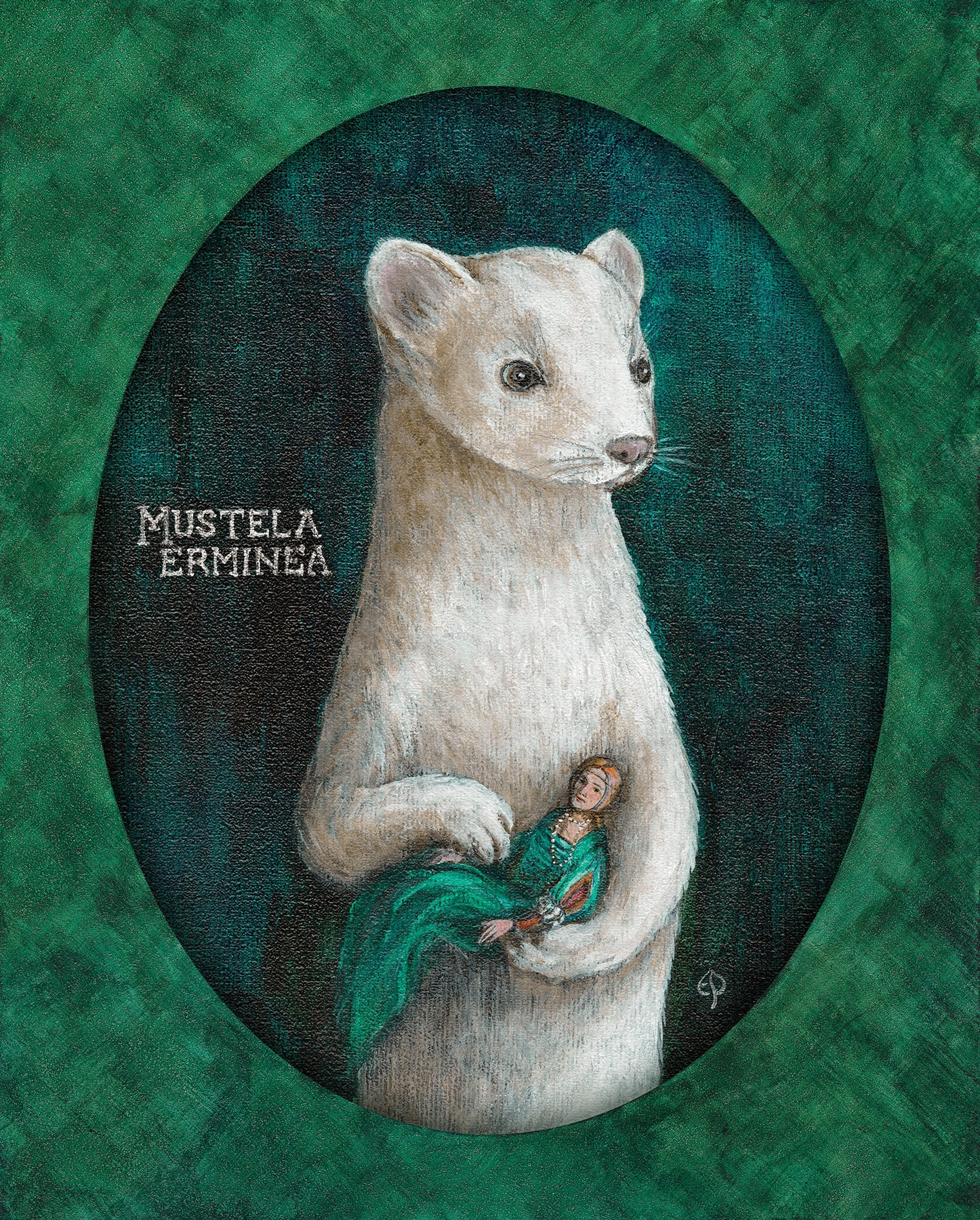 Ermine With a Lady Ermine Portrait Wild Animal Art Renaissance Style ...