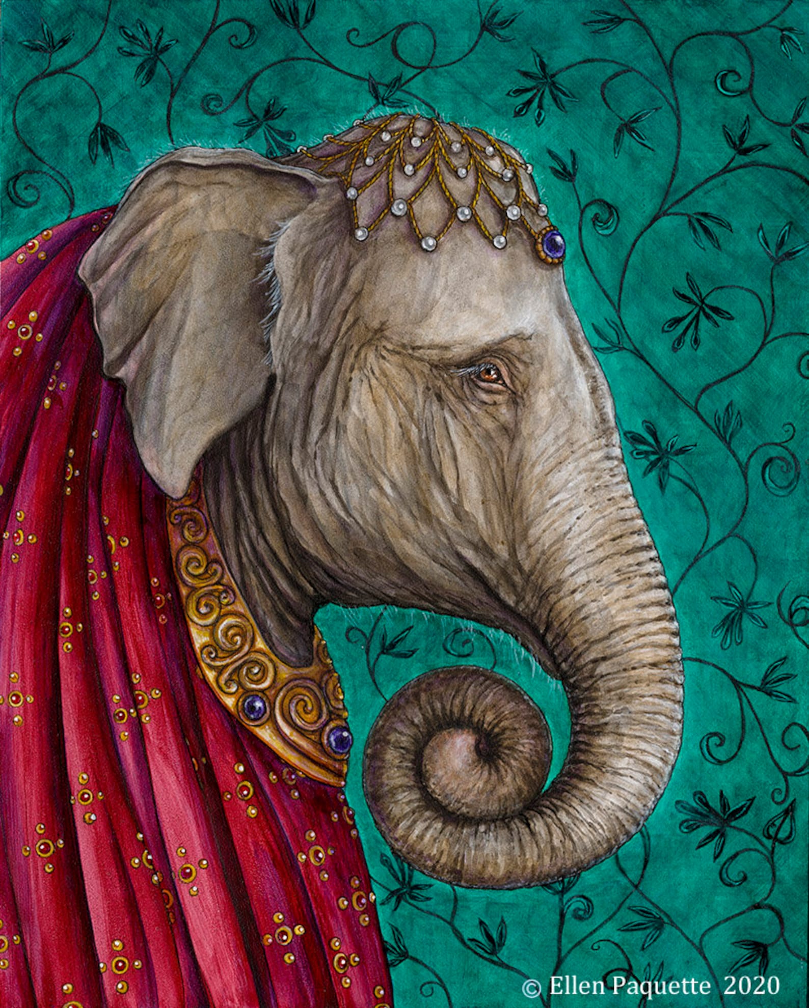 The Matriarch Portrait Asian Elephant Indian Elephant Endangered ...