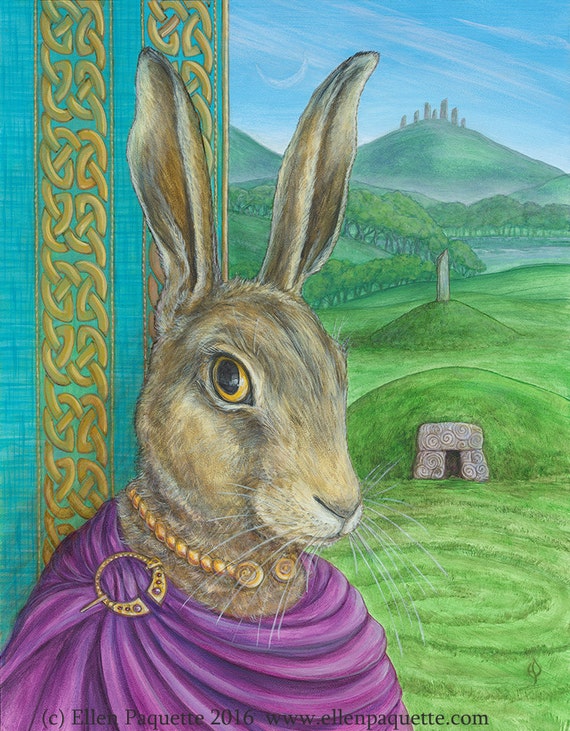 The Bard EUROPEAN HARE Renaissance animal portrait limited | Etsy