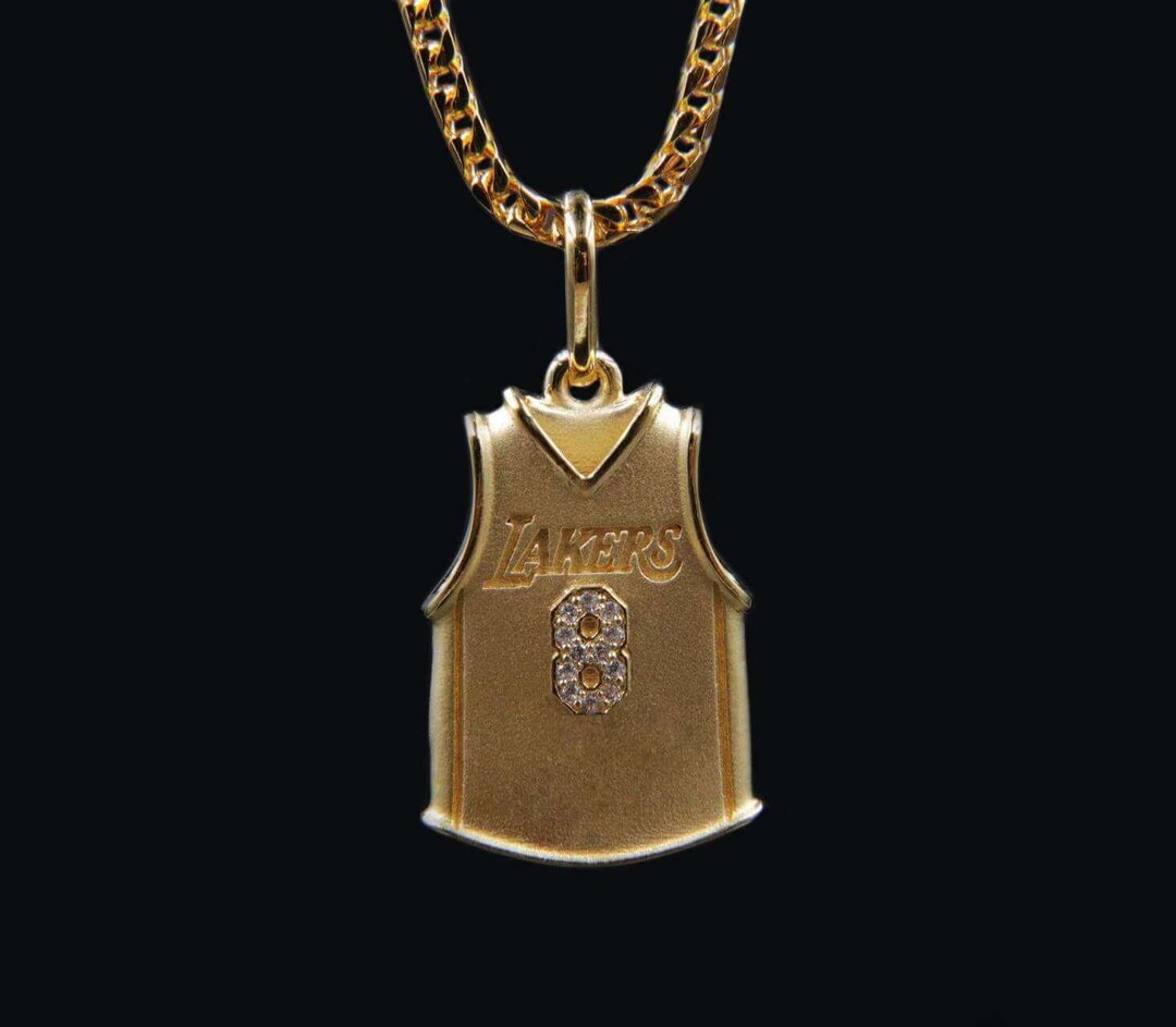 10kt Gold With Lab Diamonds Kobe Jersey Pendant - Etsy