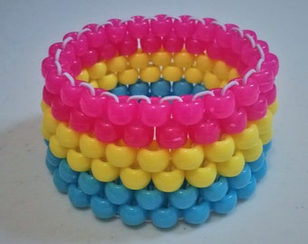 LGBTQIA Faux Pearl Star Pride Flag Bracelets Beaded Kandi - Etsy