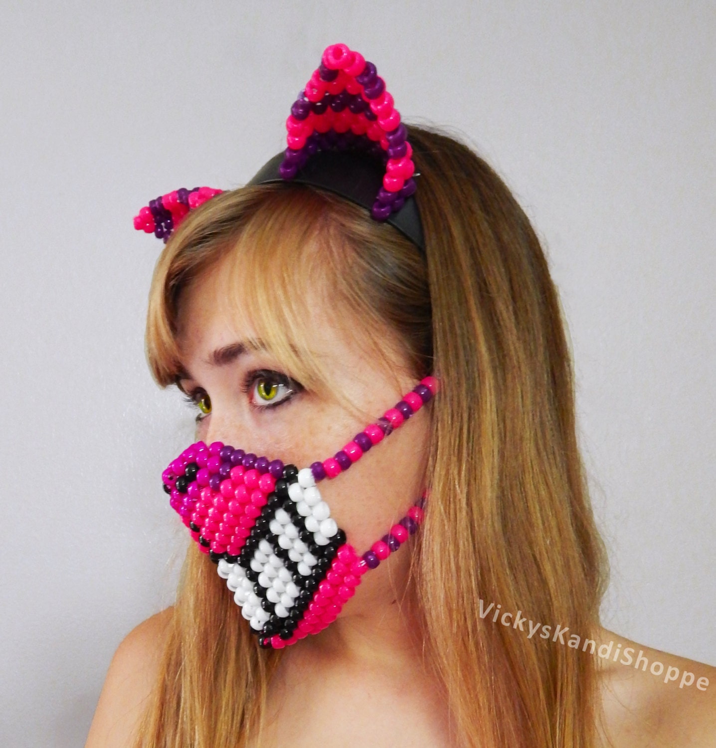 Cheshire Cat Kandi Mask - Etsy