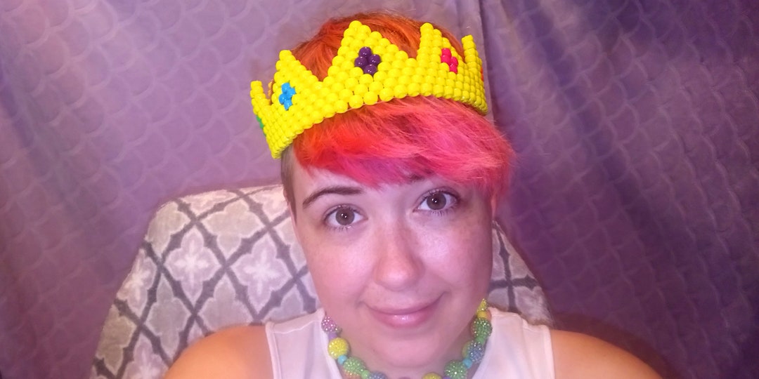 Kandi Crown Beaded Headband - Etsy