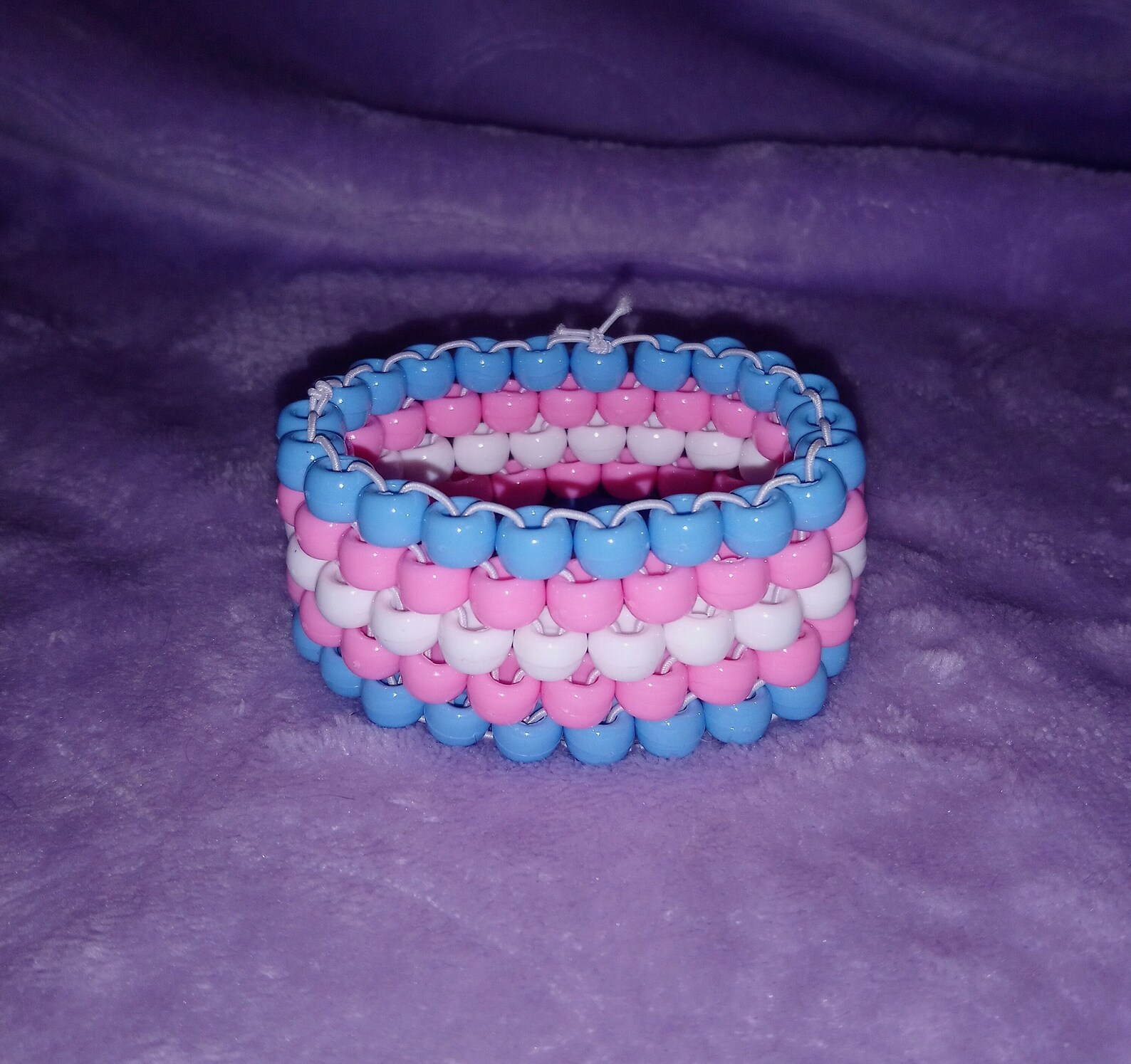 Trans Pride Flag Kandi Cuff | Etsy