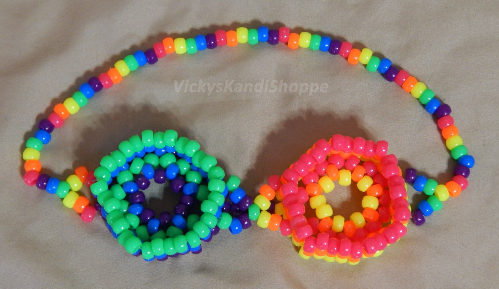 Rainbow Kandi Goggles - Etsy