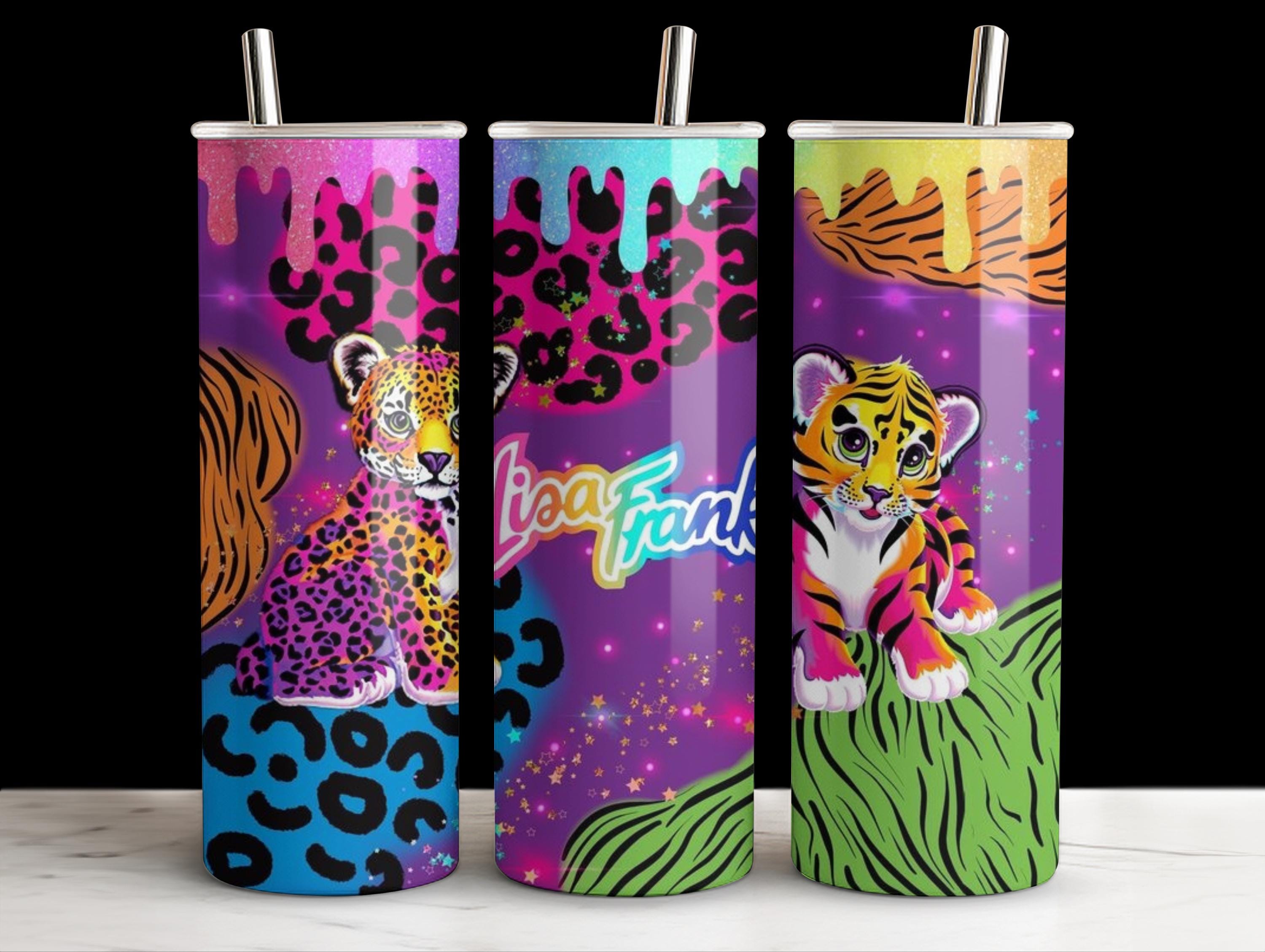 20oz Skinny Wrap, Rainbow, 80s Cartoon, Lisa, 90s, Stickers, Frank - Etsy