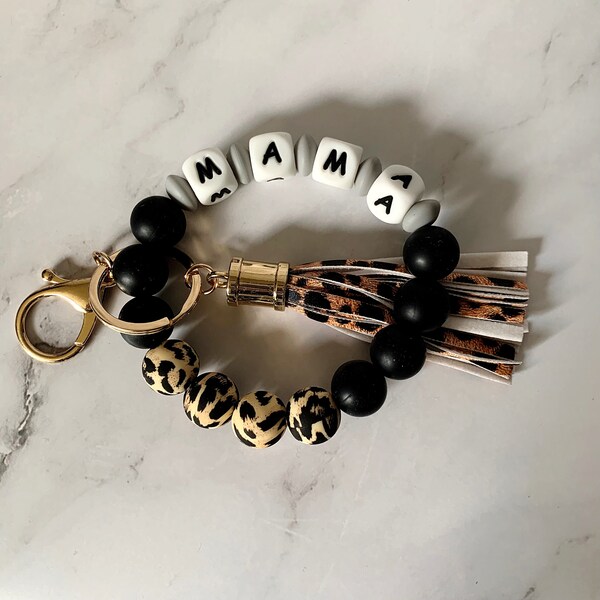 Cheetah Key Chain Bracelet - Etsy