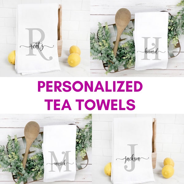 Personalized Tea Towels - Etsy