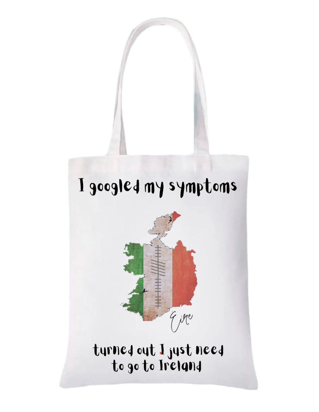 Funny Irish Tote Bag | Ireland Map Humor Grocery Bag (eco Friendly) - Etsy