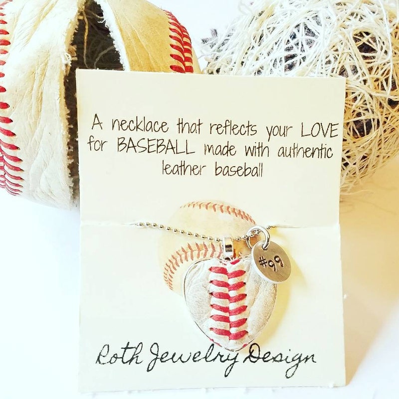 Baseball Necklace - Etsy