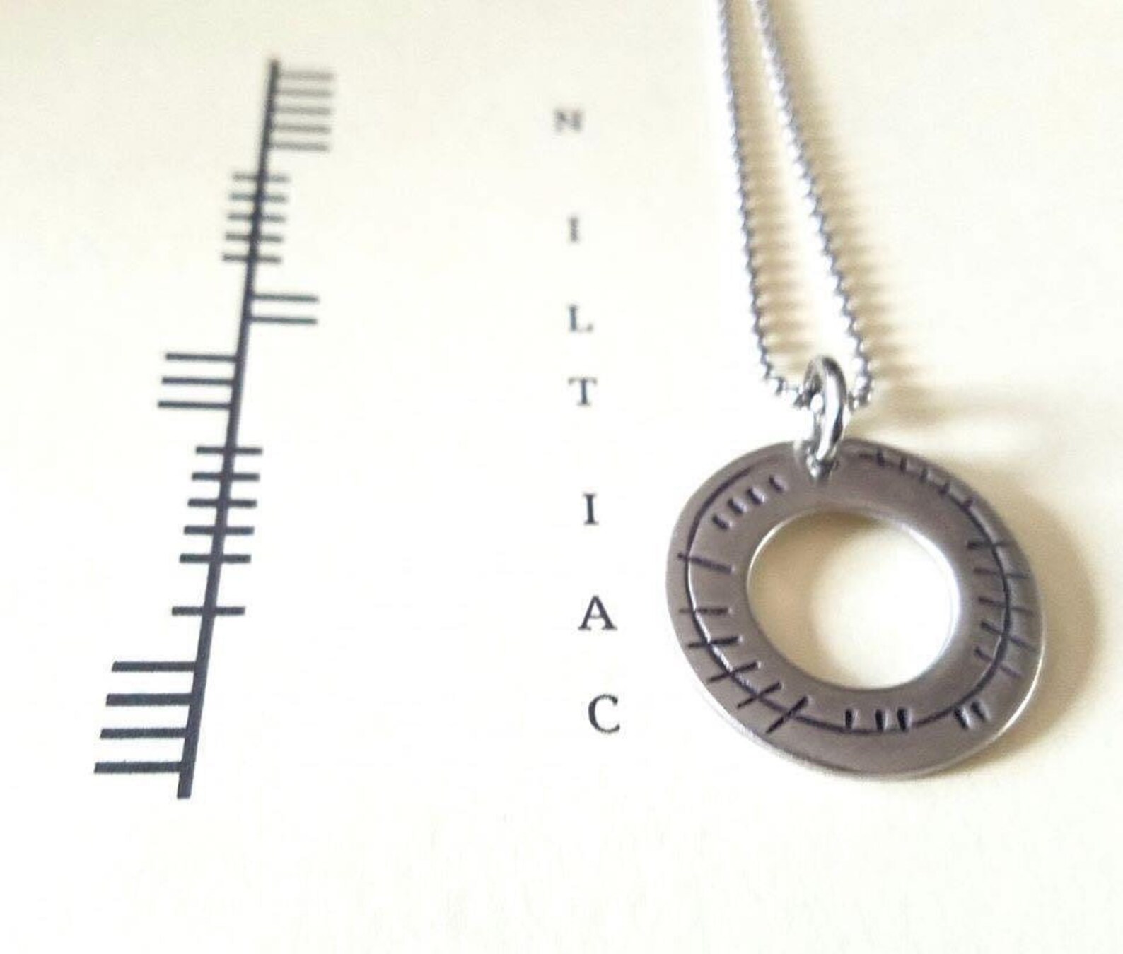 Name Necklace in Irish Script Celtic Tree Alphabet Ogham Irish | Etsy