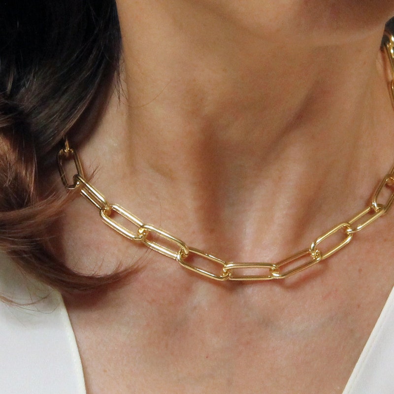 Big Chain Necklace - Etsy