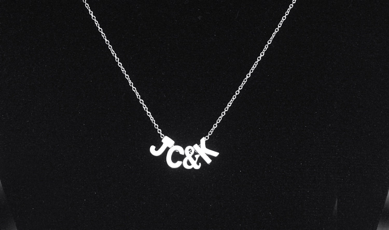 Initial Necklace, .925 Sterling Silver or 14K GOLD Filled Chain ...