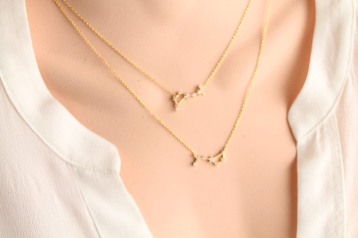 Little Dipper Necklace Big Dipper Necklace Cubic Zirconia | Etsy