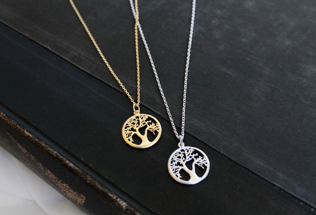 Tree of Life Medallion Necklace, Sacred Tree, Symbolic Necklace, Family ...
