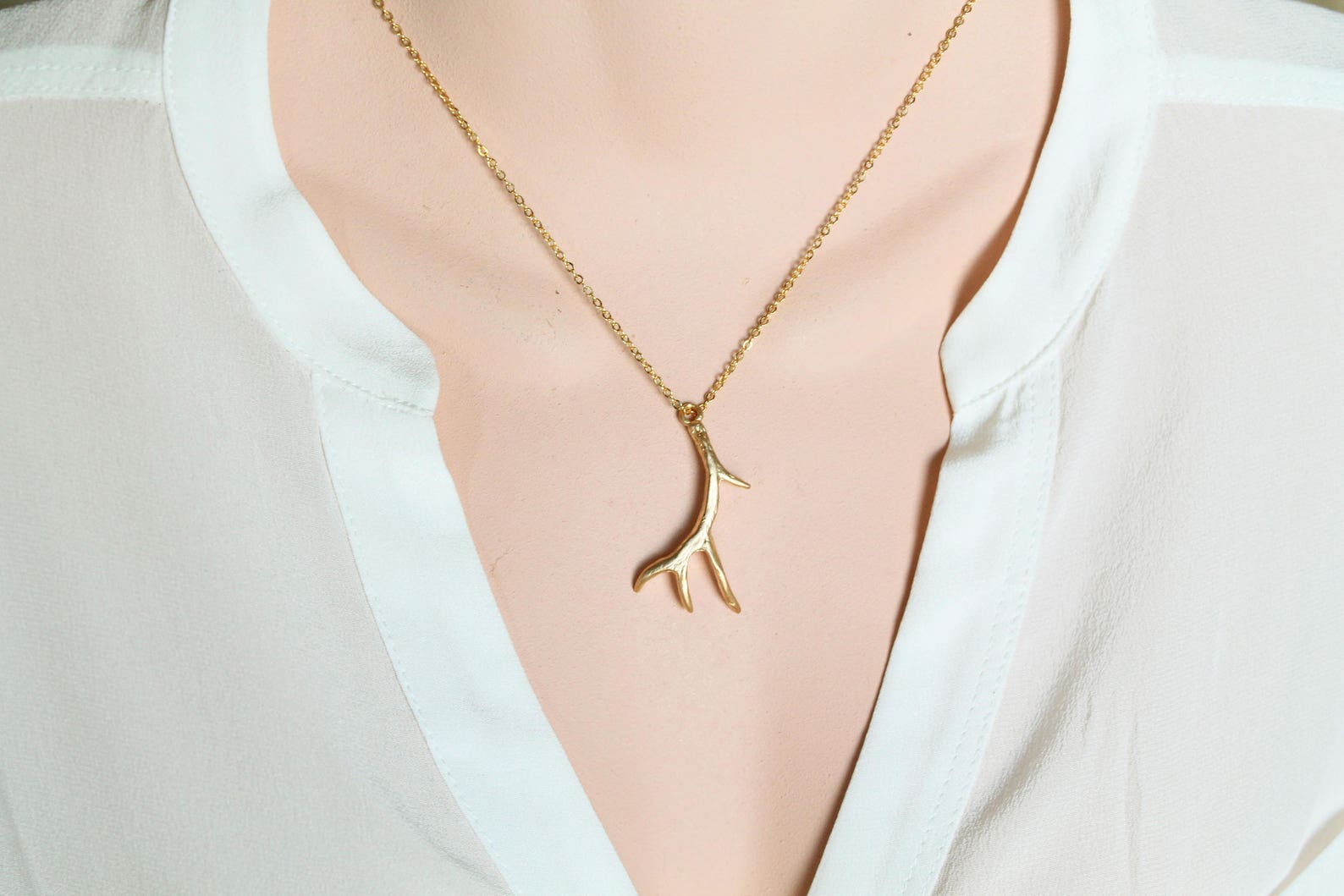 Antler Necklace, Horn Necklace, Choker Necklace, Deer Antler, Reindeer ...