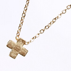 Tiny Cross Necklace, 14K Gold Filled Chain/sterling Silver Chain, Plus ...