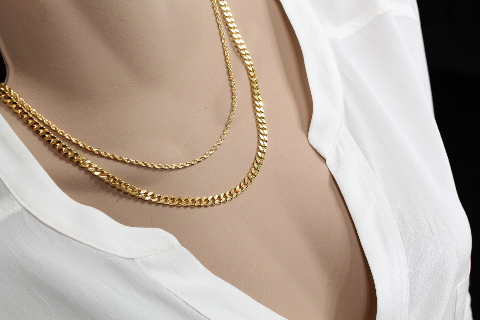 Curb Chain Necklace Chunky Chain Necklace Big Link Chain | Etsy