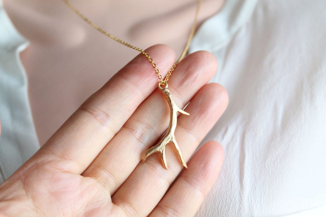 Antler Necklace, Horn Necklace, Choker Necklace, Deer Antler, Reindeer ...