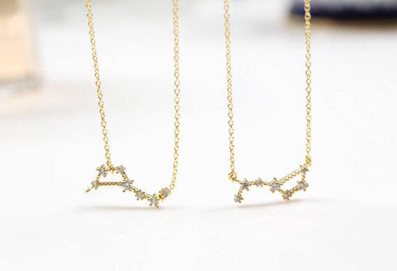 Little Dipper/big Dipper Necklace in Gold/silver/rose Gold, Star ...