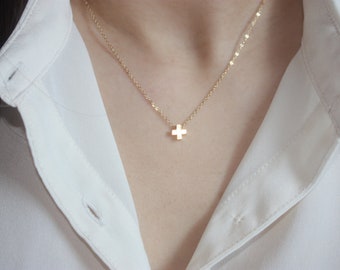 Plus Sign Necklace - Etsy