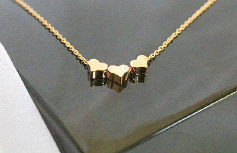 Three Heart Bracelet In Gold/Silver/Rose Gold Mixed Color | Etsy