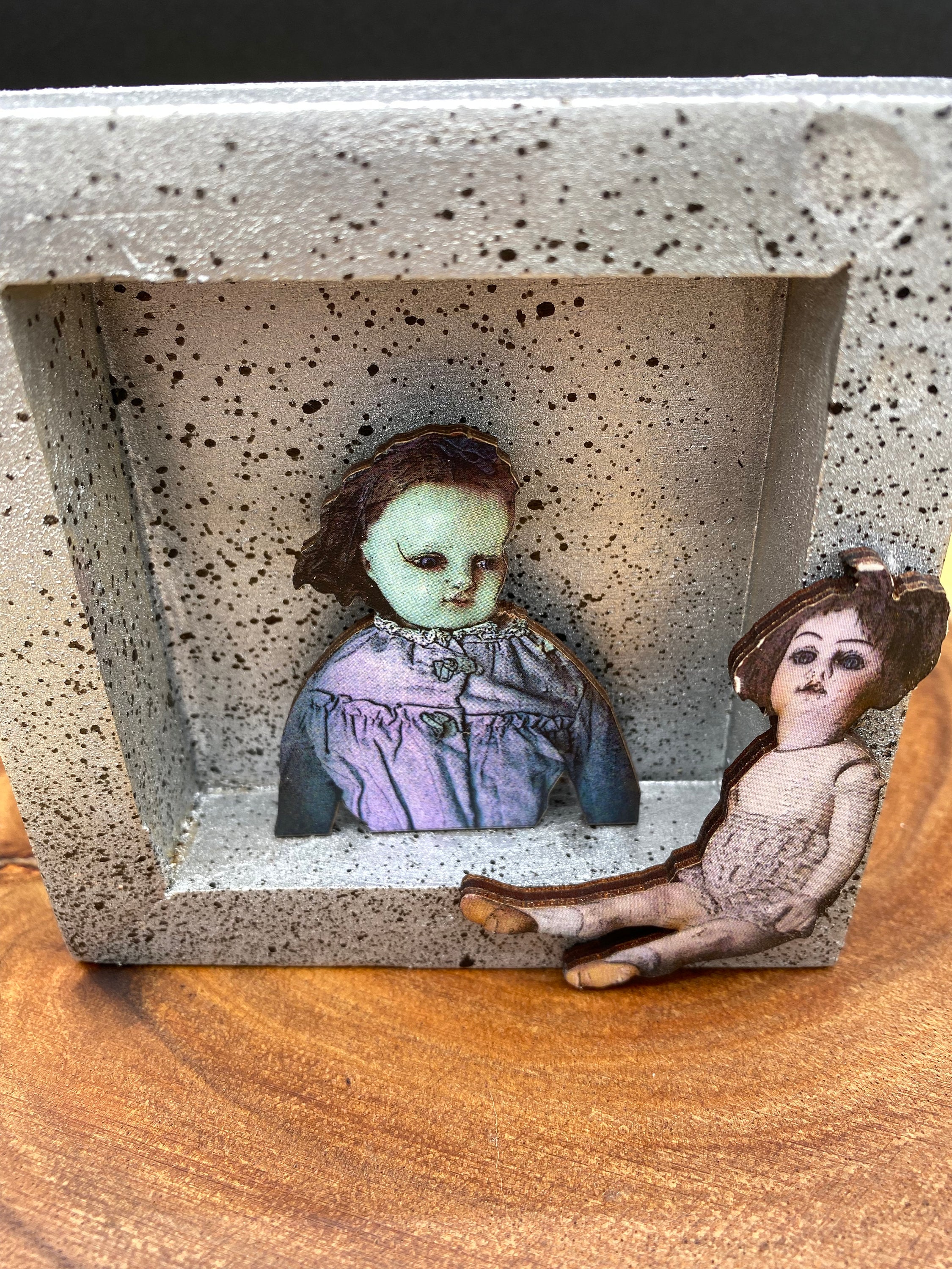 Doll Zombies Shadow Box Art I Hug Trees Not People - Etsy