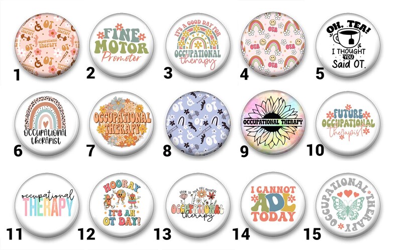 Occupational Therapy Button Pin or Magnet - Etsy