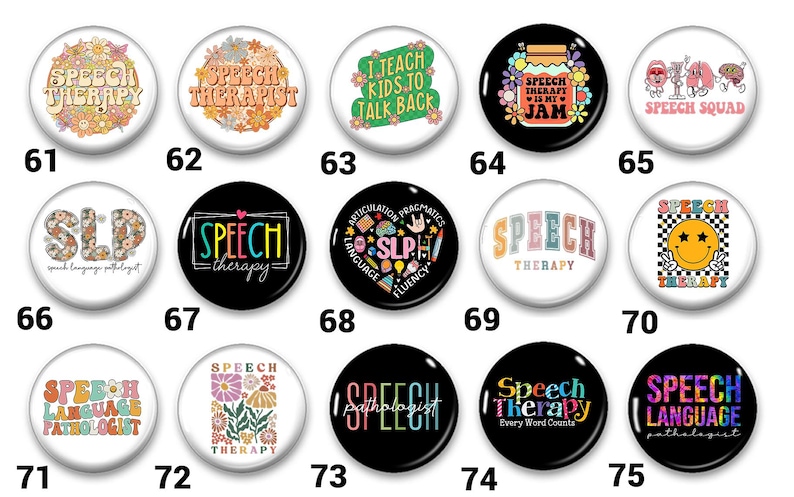 Speech Therapist Pins or Magnets/additional Designs Available - Etsy