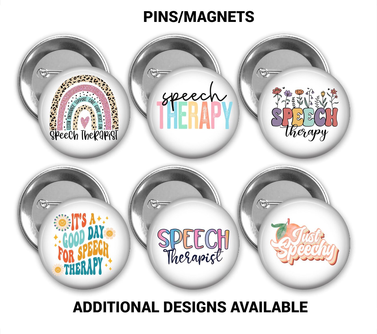 Speech Therapist Pins or Magnets/additional Designs Available - Etsy