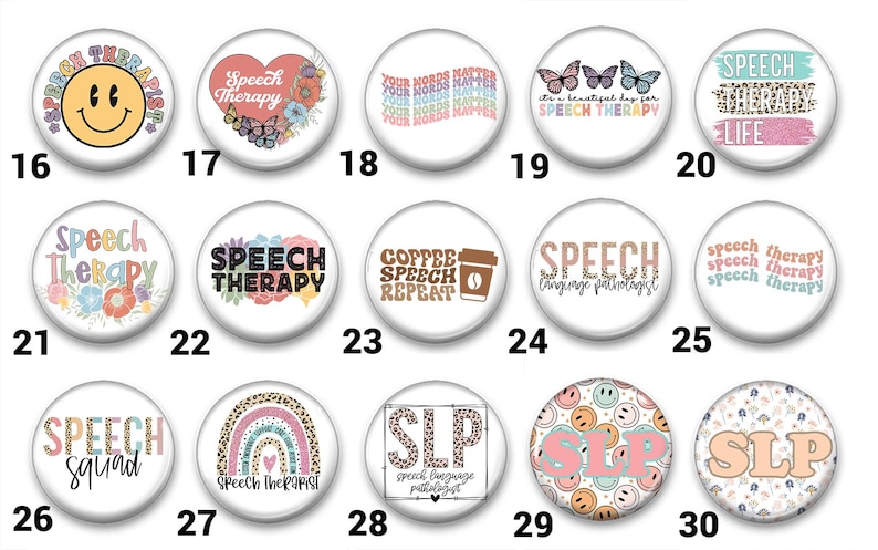 Speech Therapist Pins or Magnets/additional Designs Available - Etsy