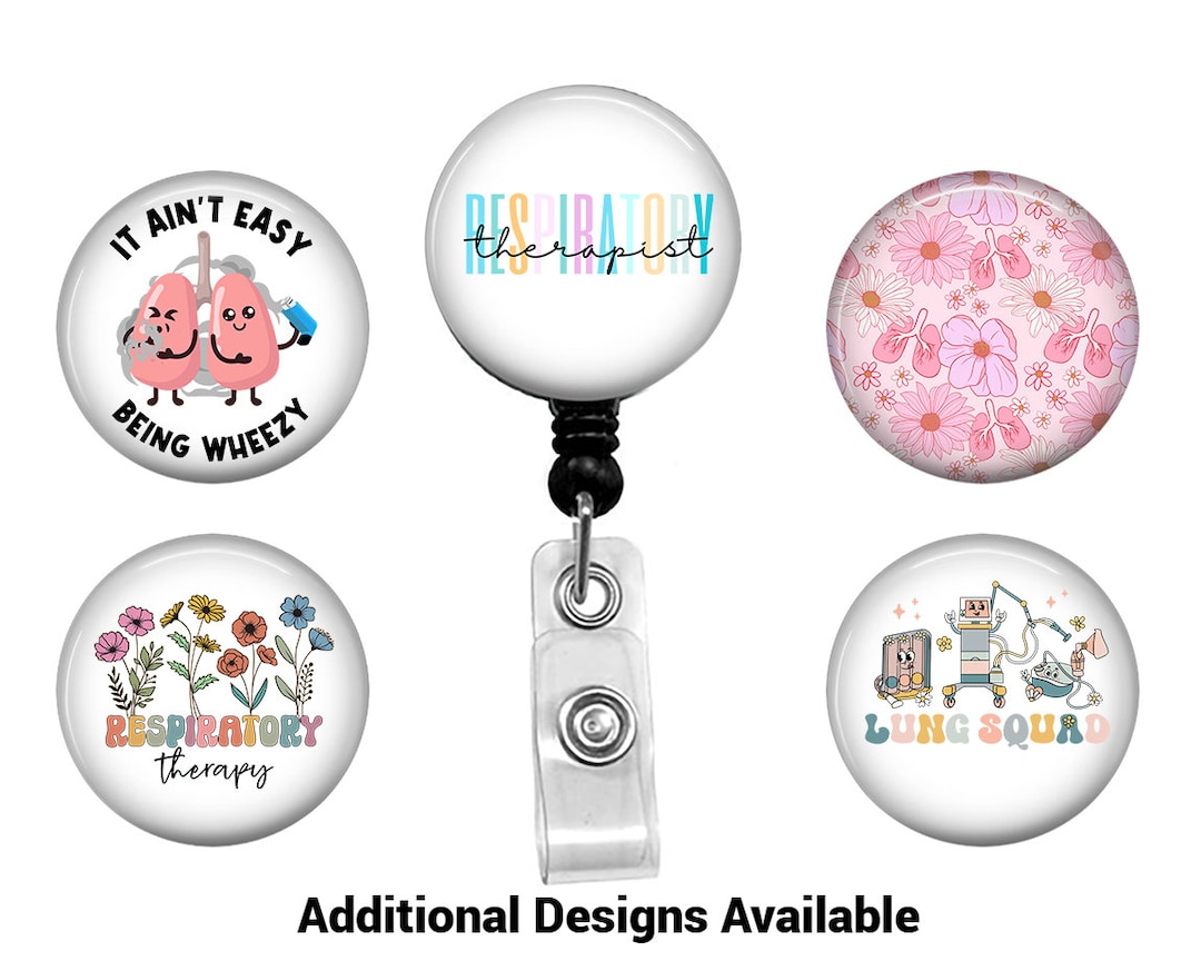 Respiratory Therapy/therapist Badge Reel, Medical Badge Reel, Hook/loop ...