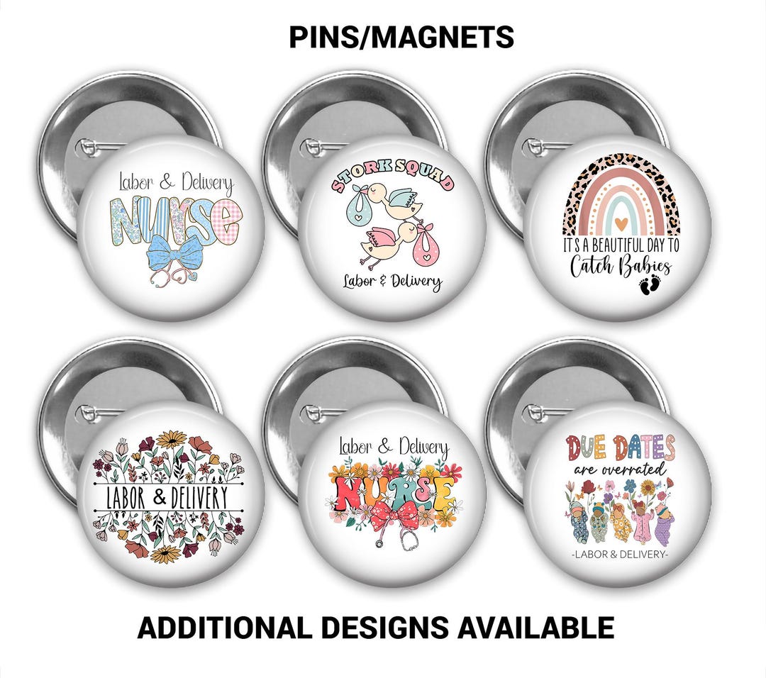 Labor & Delivery Nurse Pin or Magnets - Etsy