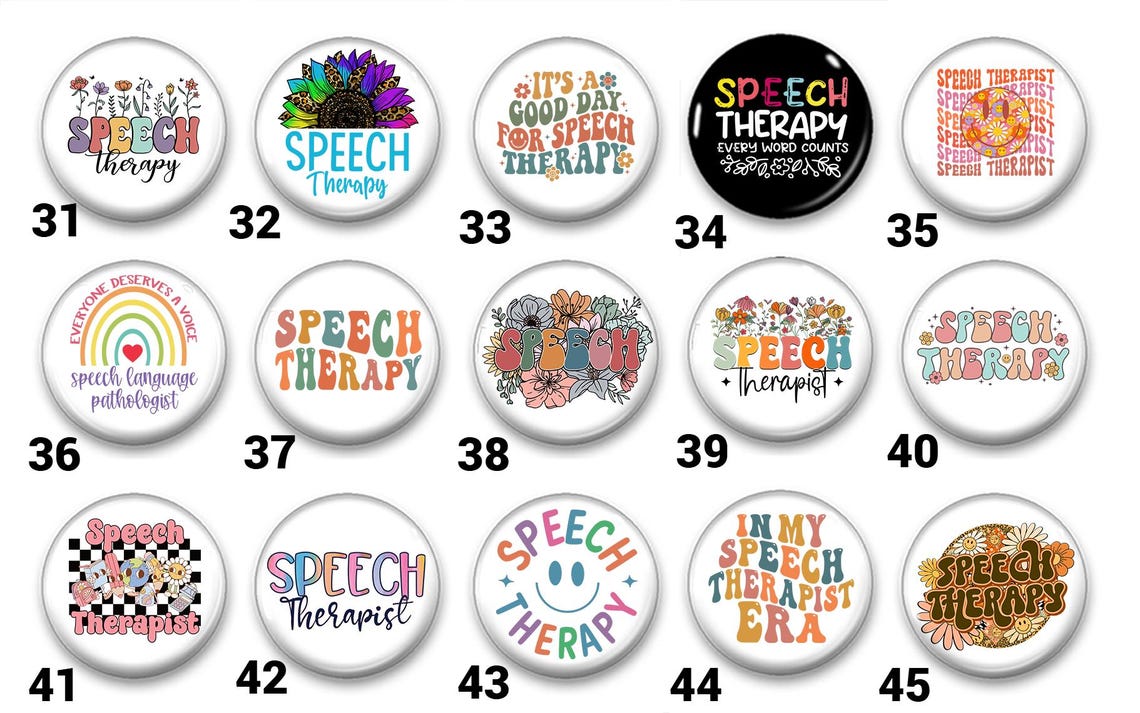 Speech Therapist Pin or Magnet: 80 Designs - Etsy