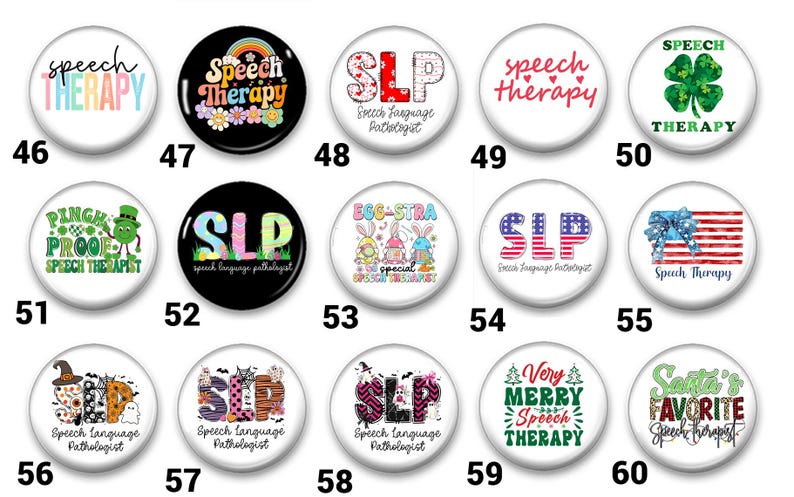 Speech Therapist Pins or Magnets/additional Designs Available - Etsy