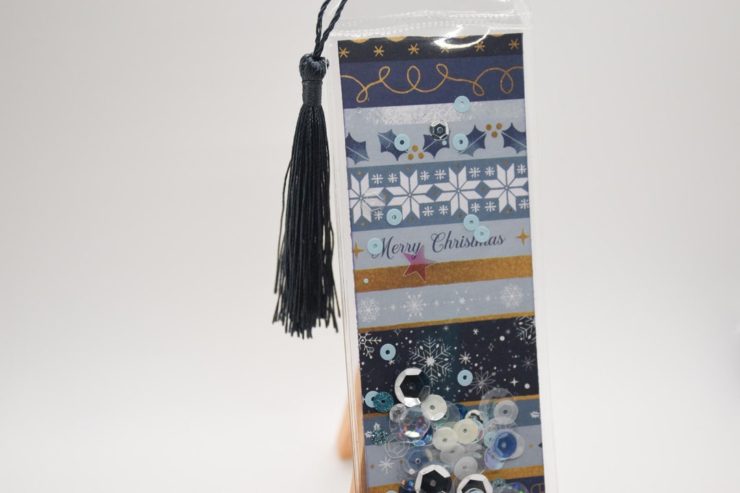 Shaker Bookmark Merry Christmas Handmade Shaker Bookmark. - Etsy